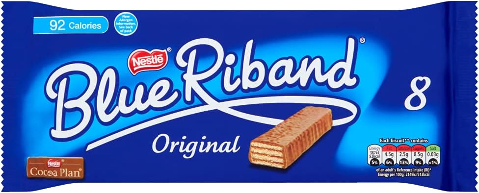 Blue Riband Milk Chocolate Wafer Biscuit Bar Multipack, 8 each : Amazon ...