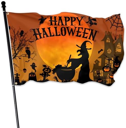 Amazon.com : NASIAN Halloween Flag 3x5 Outdoor Double Sided Scary ...