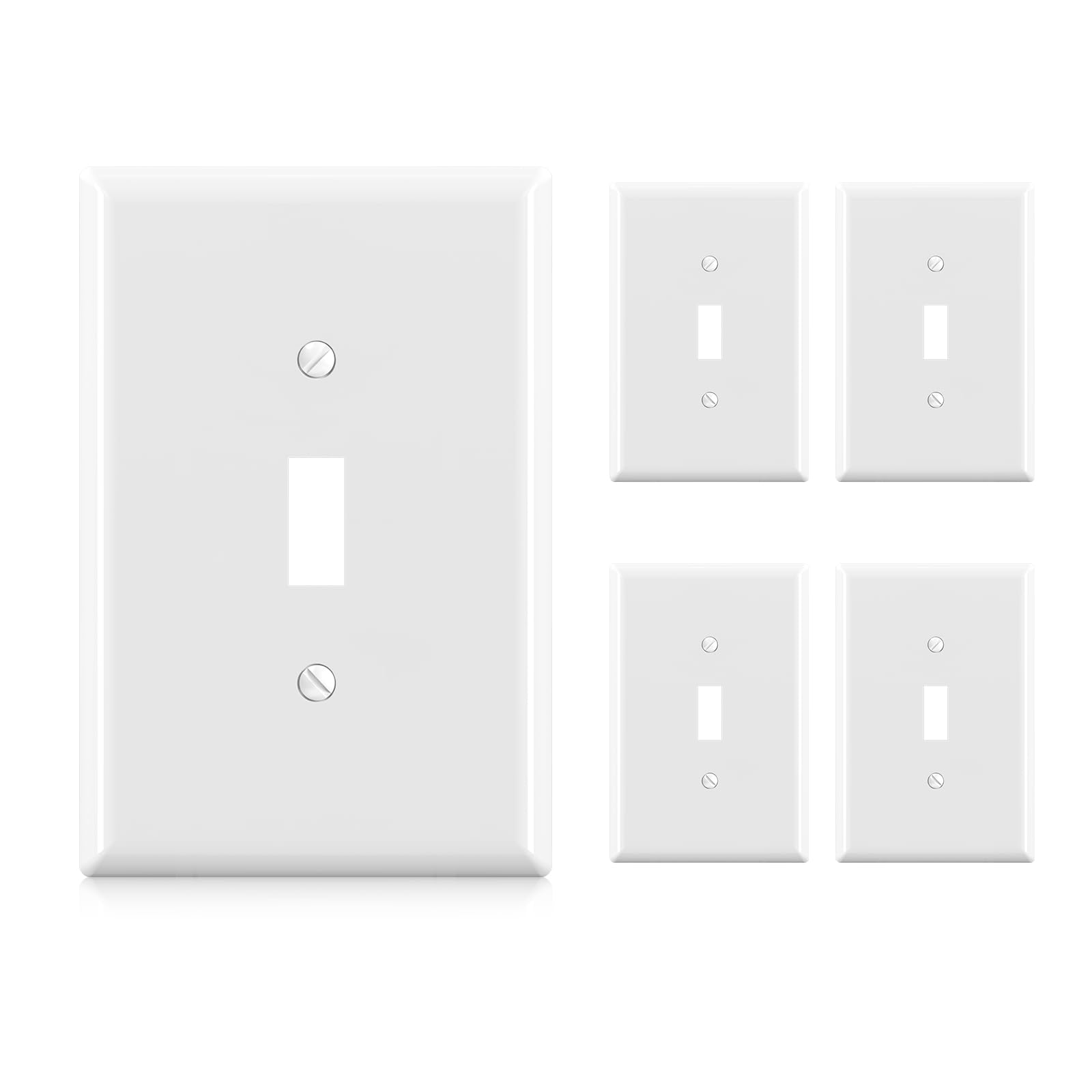 ELEGRP Large Size Toggle Switch Wall Plate, 1-Gang Light Switch Covers ...