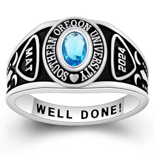 Amazon.com: PhaedraOona Elegant Graduation Class Rings for Women ...