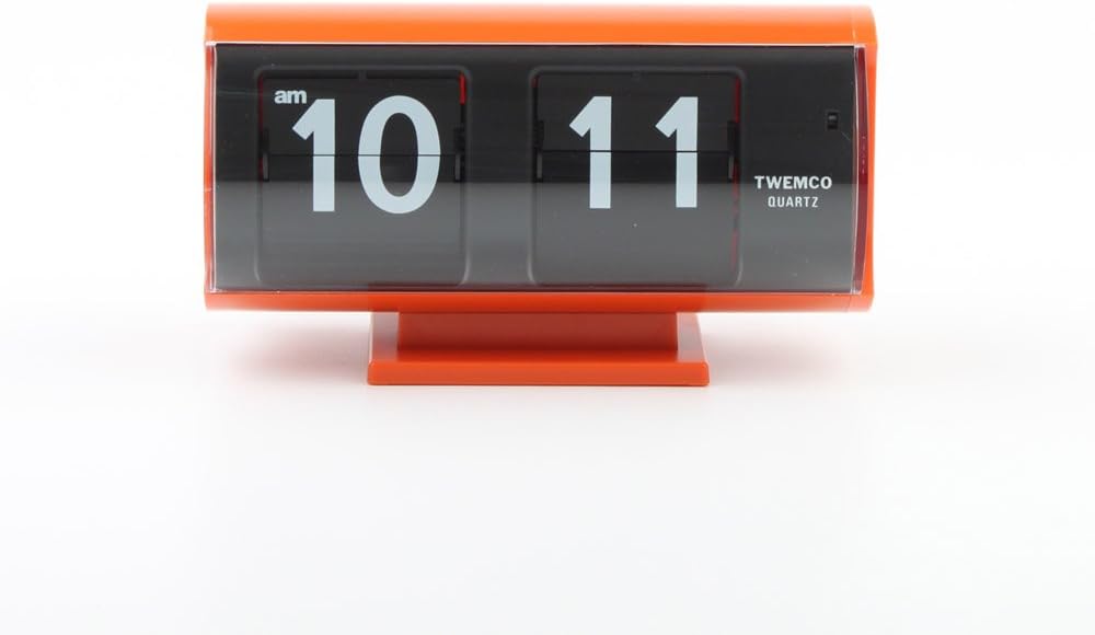 TWEMCO Retro Modern Germany Quartz Movement Flip Clock QT30T (Orange ...