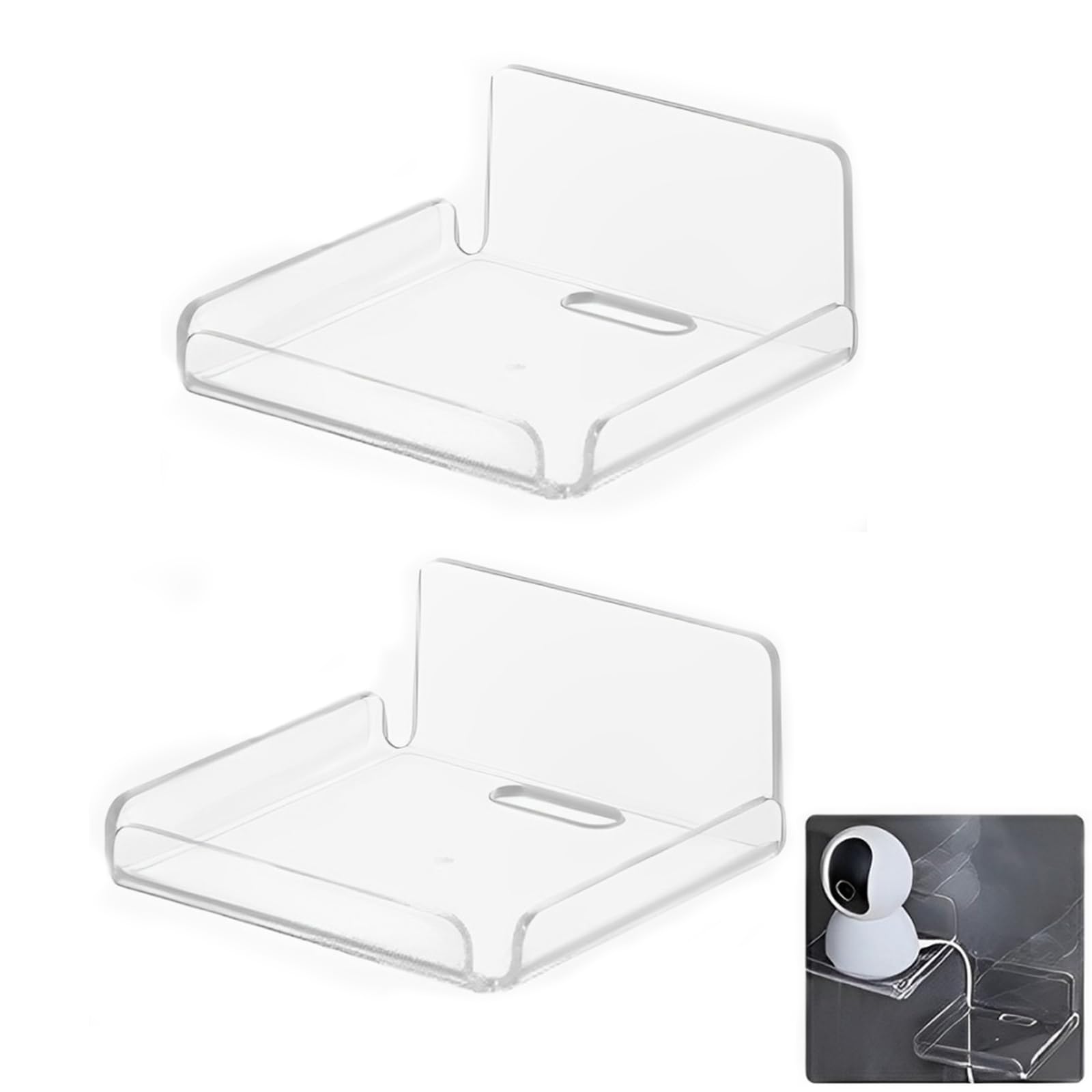 2 Pcs Small Shelf, Mini Wall Mounted Hanging Display Shelves, Small ...