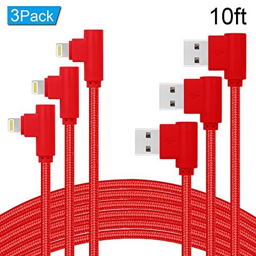 ANSEIP Right Angle Lightning Cable 3Pack 90 Degree iPhone Charger Cord ...