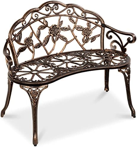 Amazon.com: Outdoor Metal Rocking Bench (Rust Brown) : Patio, Lawn & Garden