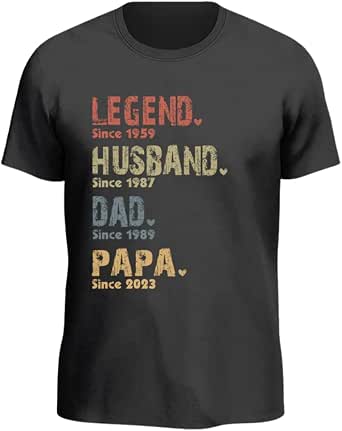 Amazon.com: Generic Legend, Husband, Dad And Papa Since - Family ...