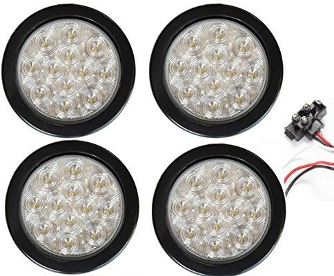 Amazon.com: Set of 4 Round 4" Back-up Reverse LED Light Kits Include ...