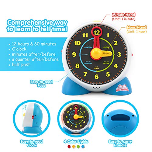 BEST LEARNING Learning Clock - Educational Talking Learn to Tell Time ...