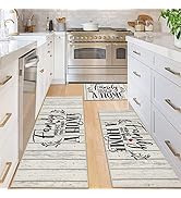Amazon.com: Ileading Boho Kitchen Rugs Sets 3 Piece with Runner Floral ...