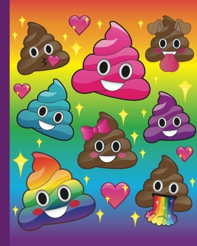 Cute Emoji Rainbow Poop Journal: 160 Page Softcover Journal, College ...