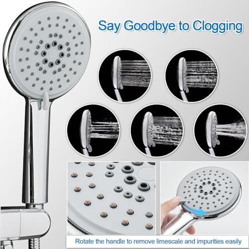 Snapklik.com : OUGOO Shower Panel System - Use 4 Functions Simultaneously: Rainfall Shower, Body ...