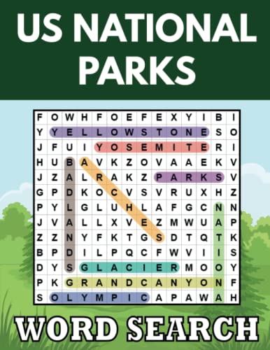 Buy National Parks Word Search: National Parks of the USA Activity Book ...