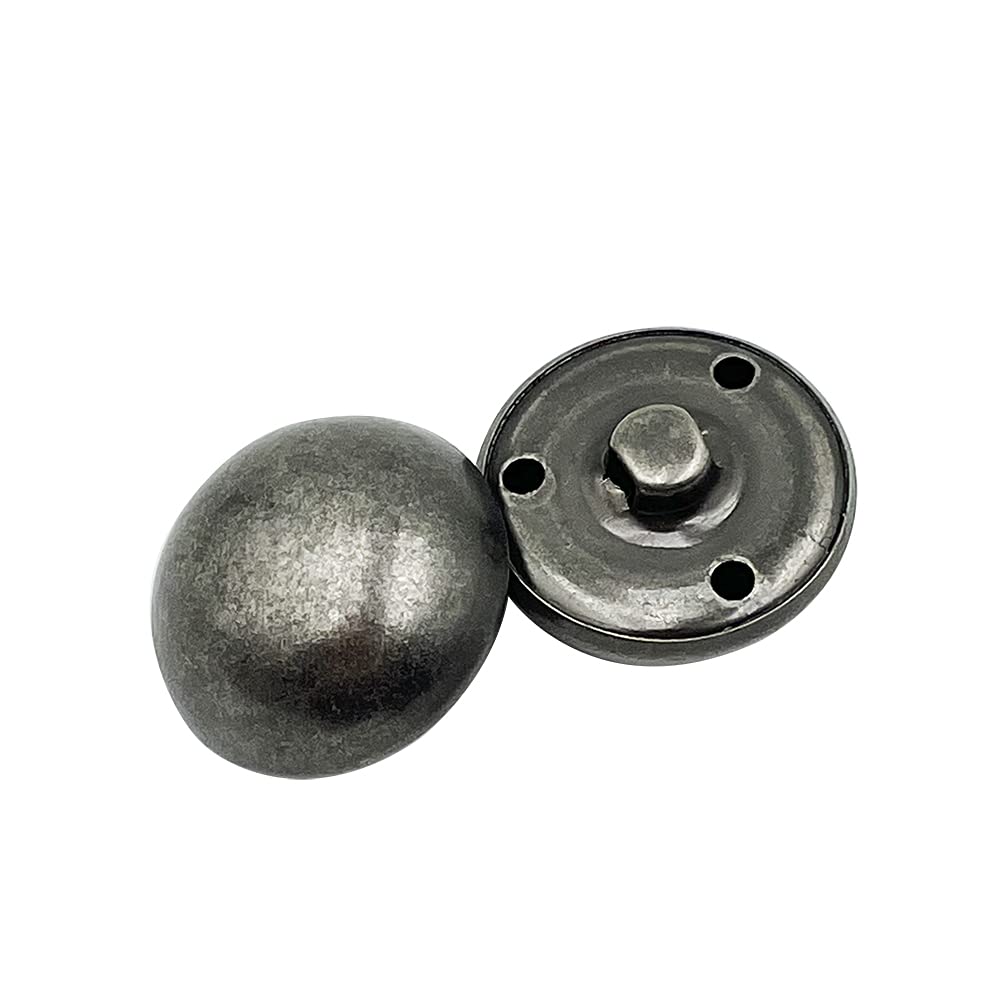 Amazon.com: 25mm Suit Button Set - Metal Button Gunblack Round Dome ...