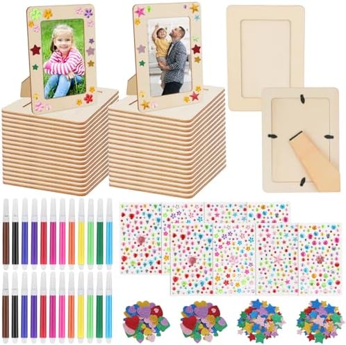 Amazon.com: 19 Pcs Picture Frame Painting Craft Kit, 4 * 6 In DIY ...