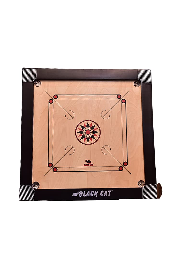 Buy GENERIC SIE Mallet Black CAT Carrom Board Full Size Online at Low ...