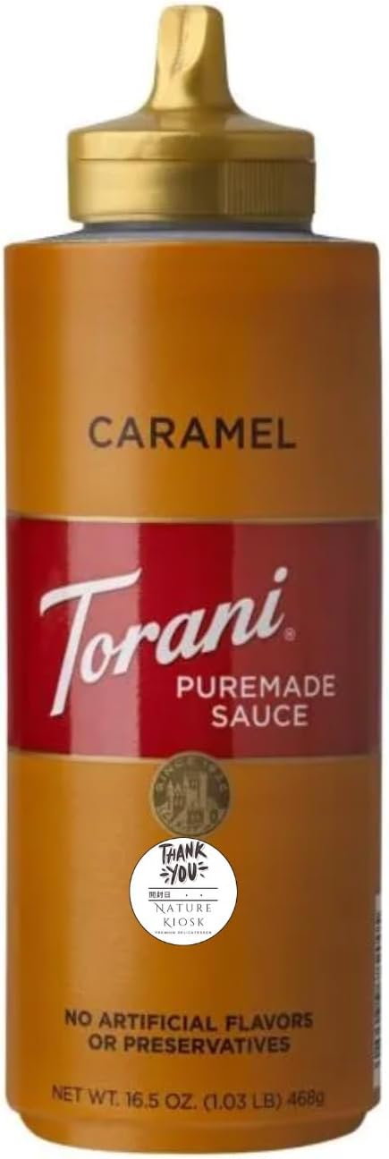 Amazon | 【Nature Kiosk】トラーニ キャラメル ソース 468g ピュアメイド Torani Puremade Caramel Sauce 468g | DairyBev ...