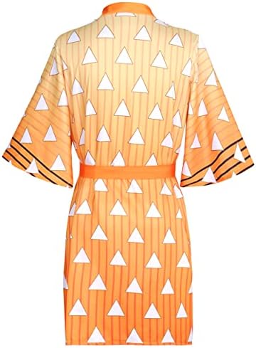 IamaCos Demon Slayer Kimono Robe Zenitsu Nezuko Shinobu Bathrobe Anime ...