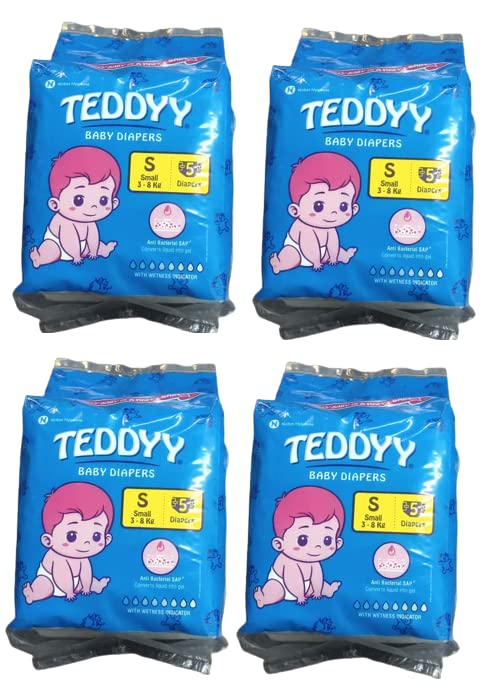 Buy BABY Diapers Size Small 3-8 KG 4 Packet per packet total 20 Diapers ...