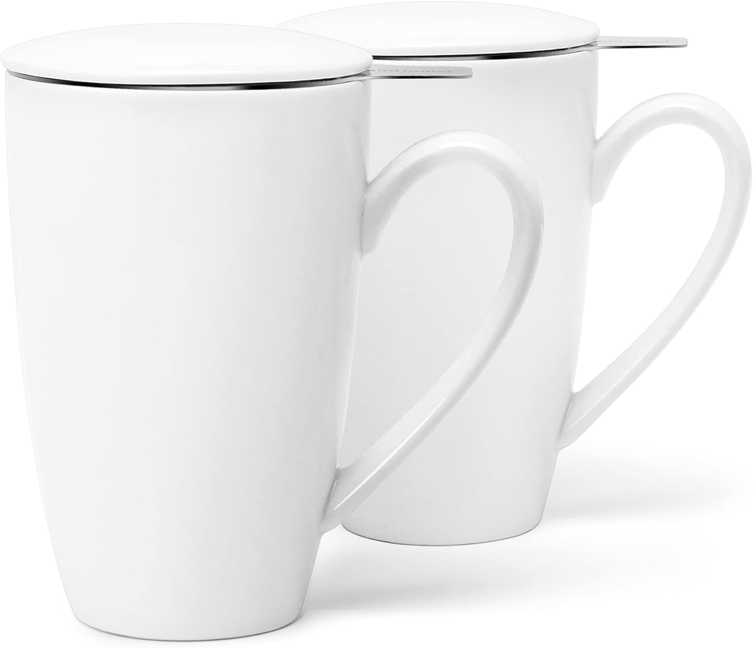 Amazon.com | amHomel Porcelain Tea Mug with Infuser and Lid, 16 Ounce ...
