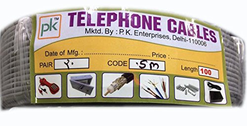 PK 2 Pair 5 MM Telephone Cable (100 Meter) Pack of 5 - Buy PK 2 Pair 5 ...