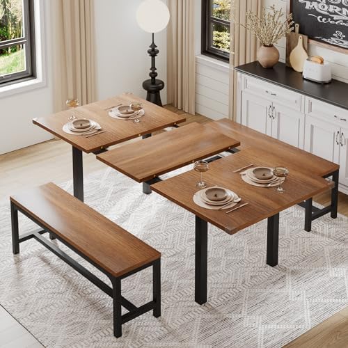 Amazon.com - Modern 45 Inch Dining Table Set Solid Wood Kitchen Table ...
