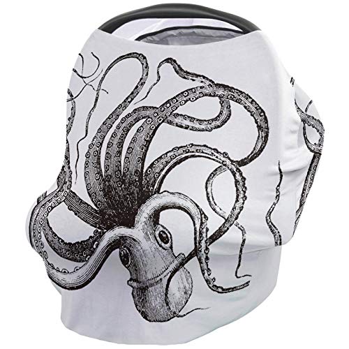 Amazon.com: Car Seat Canopy Nursy Cover, Hand Painted Octopus ...
