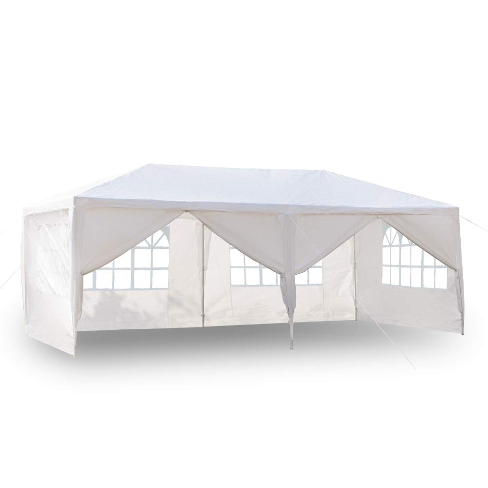 Buy Veryke 10 x 20 ft Outdoor Gazebo Canopy White Waterproof Wedding ...