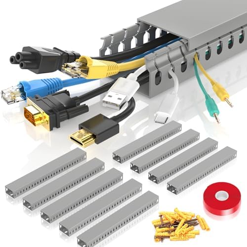 Amazon.com: RJYKVS Cable Raceway, 95" Open Slot Cable Management Kit ...