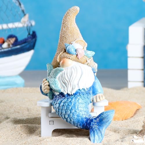 Amazon.com: Mood Lab Garden Gnome - Surfer Gnome Figurine - 9.1 Inch ...