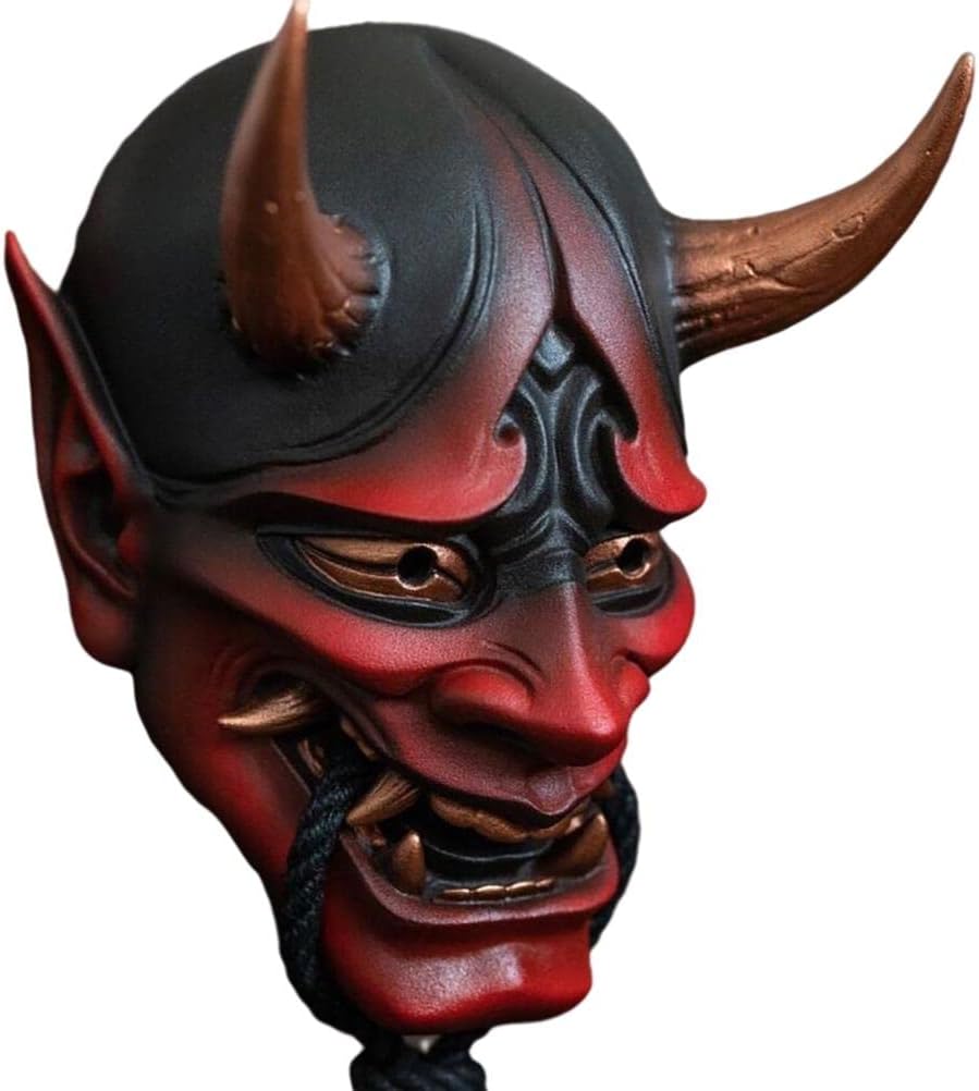 Rachel Halloween mask,Samurai Oni Mask,Japanese Cosplay Latex Hannya ...