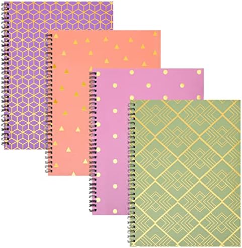 Amazon.com : Jspupifip 4 Pack A4 Spiral Notebooks Ruled Journal Lined ...