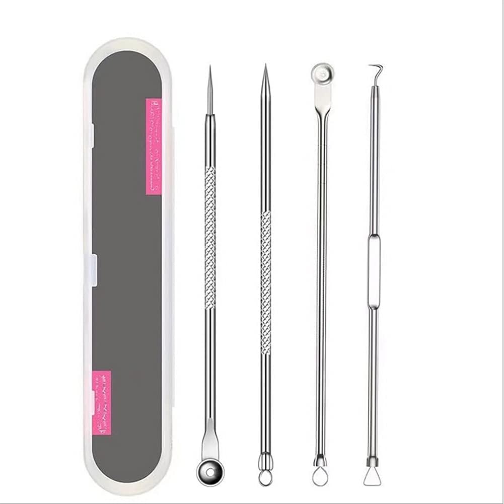 Blackhead Remover Kit,Blackhead Comedone Extractor Tool, 4-Piece Set ...