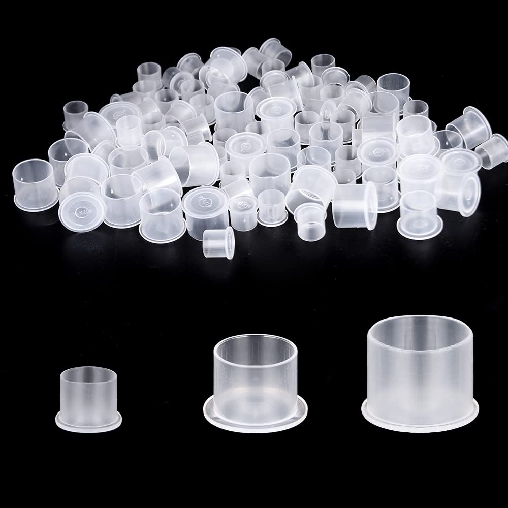 Amazon.com: 300pcs Ink Caps with Base Tattoo Ink Cups White : Beauty ...