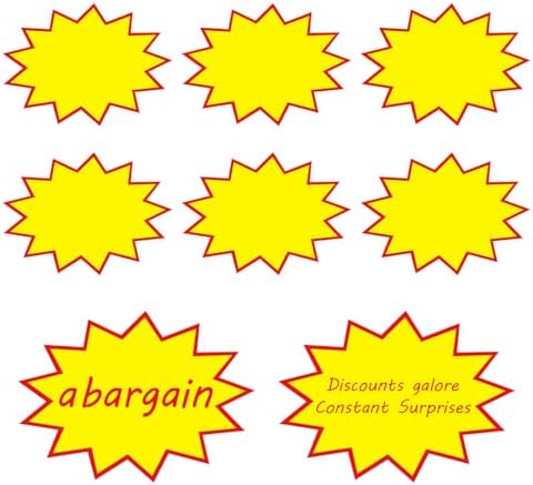 KiKiHong 120 Price Tags,Price Stickers,Explosion Sign Price Tags for ...