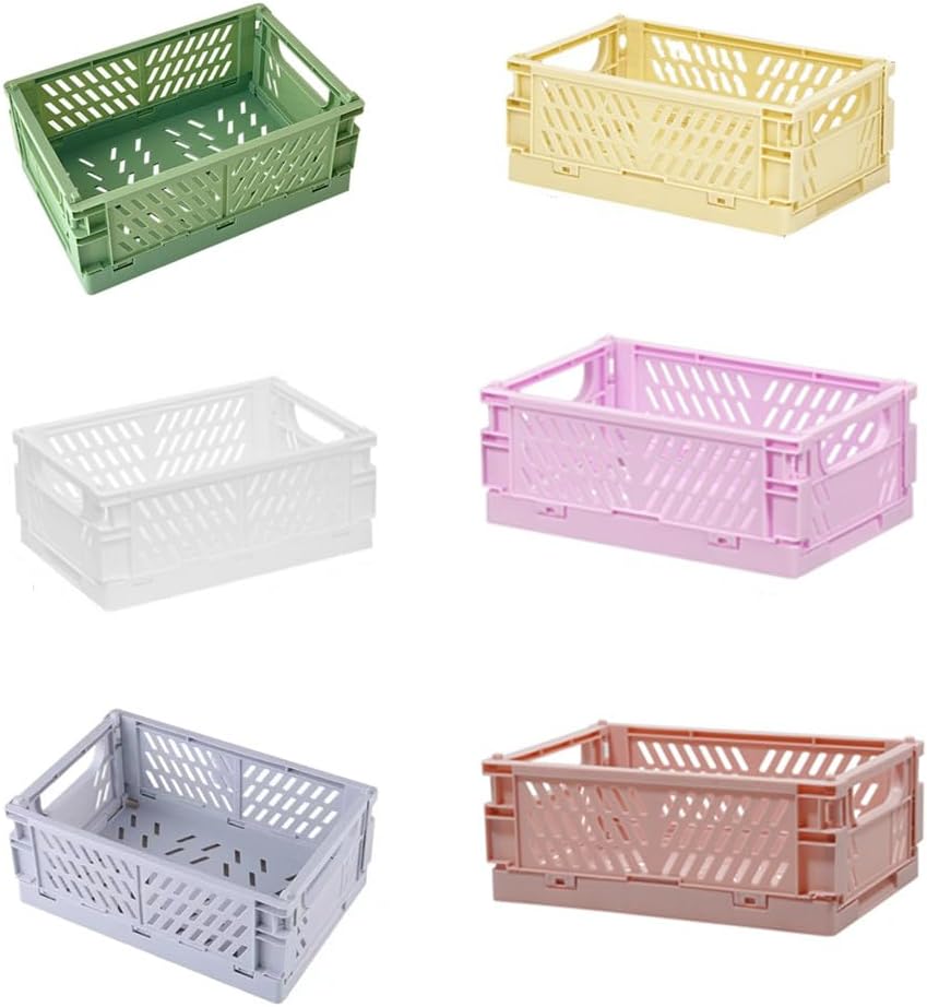 CuiCanfla 6 Pack Mini Folding Storage Baske, Mini Folding Baskets ...