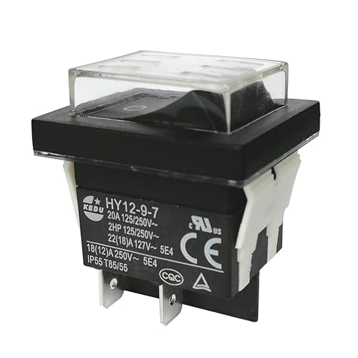 HY12-9-7 125V/250V IP55 T85/55 4Pin Waterproof Rocker Switch On Off ...