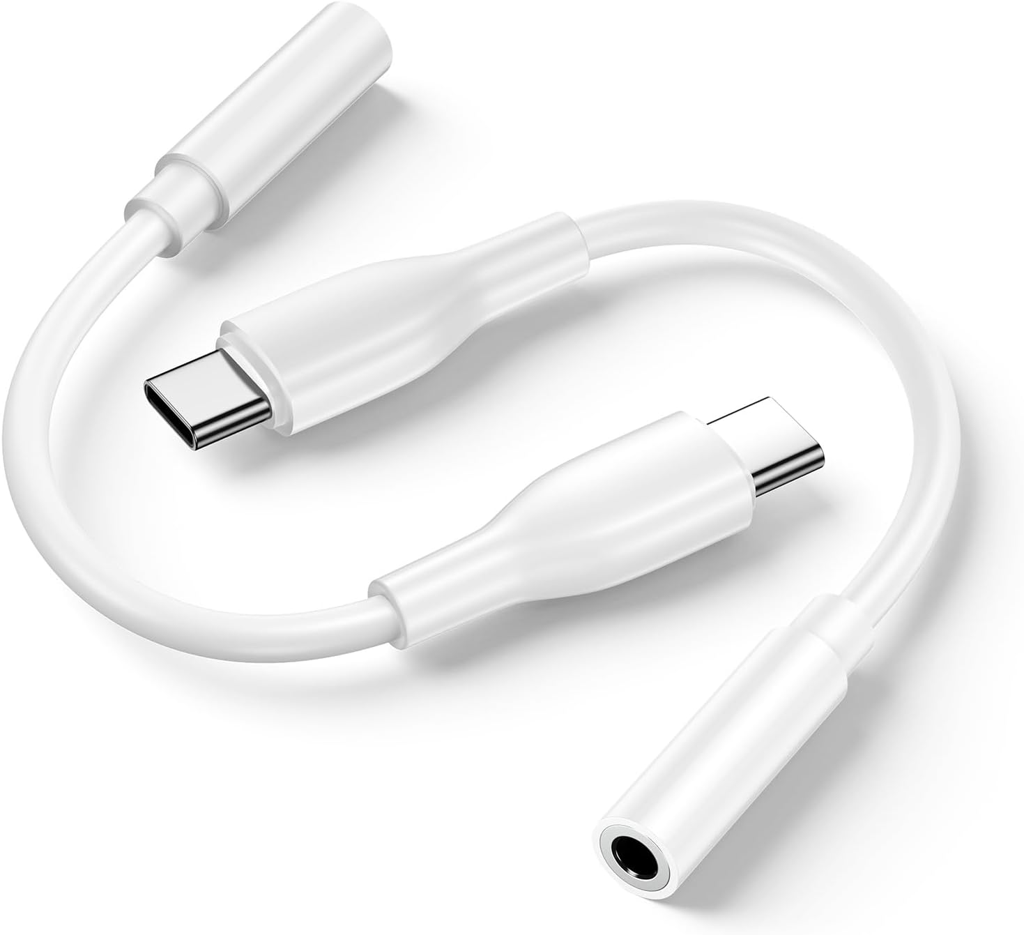 Amazon.com: Dual USB-C Headphone Adapter(2Pack) 2in1 Dac Type C Jack ...