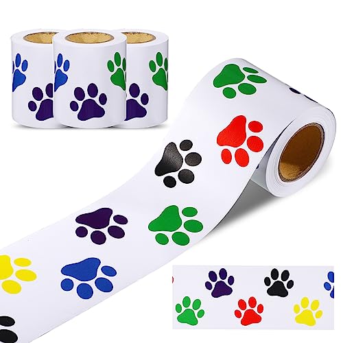 99 Feet Paw Print Bulletin Board Border Colorful Paw Prints - Want It All
