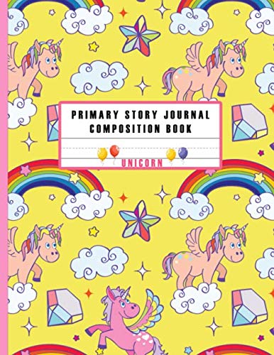 Primary Story Composition Book Unicorn: Composition Notebook Grade K-2 ...