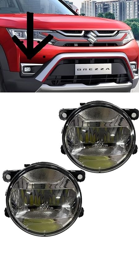 UNEESTORE FOG LIGHT/FOG LAMP PROJECTOR TOP MODEL OEM FITMENT FOR Brezza ...