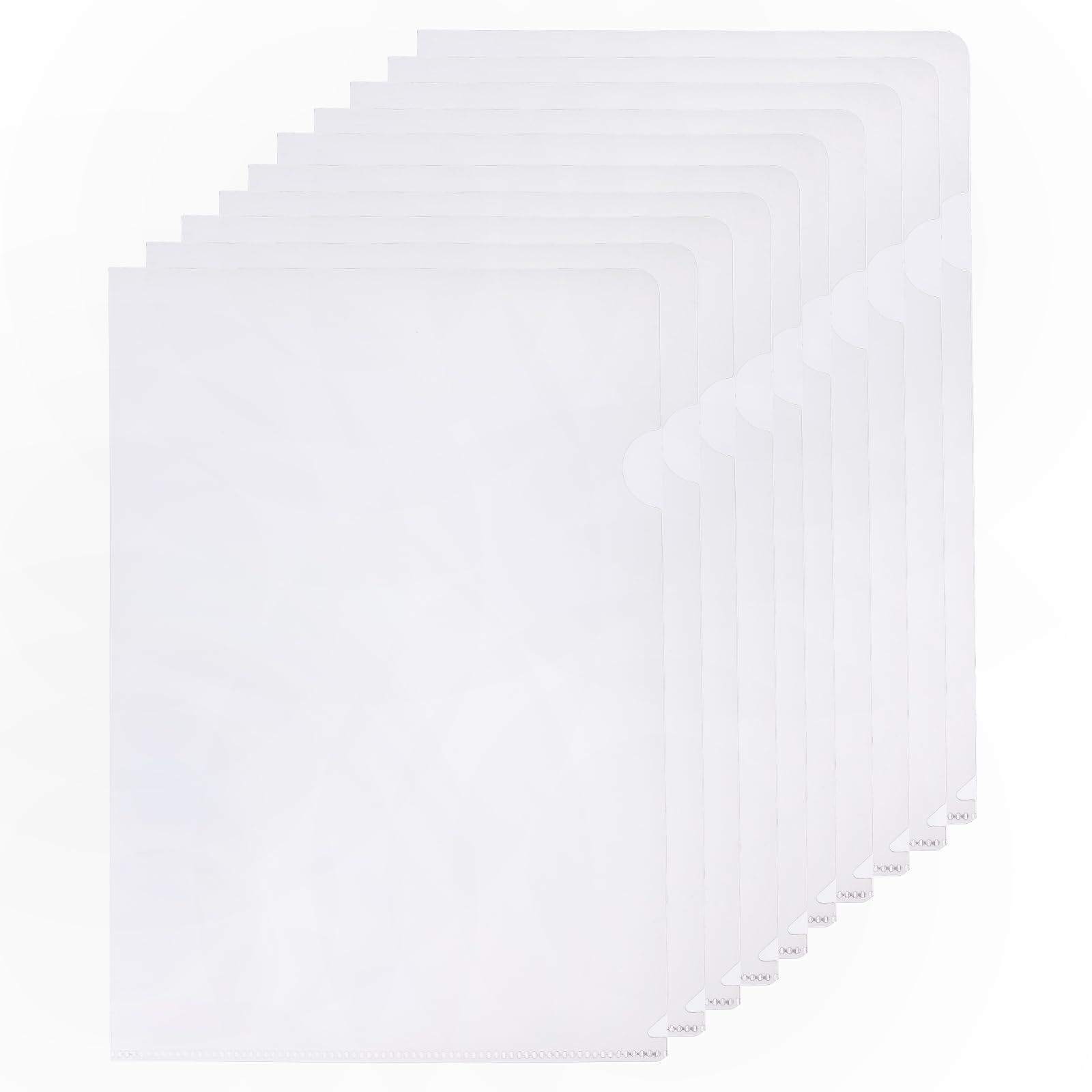 PATIKIL L Type Folders 50 Pack A4 Plastic File Project Pockets Clear ...
