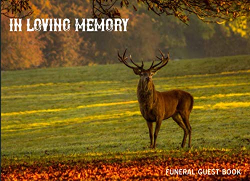 In Loving Memory Funeral Guest Book: Deer Celebration of Life Guestbook ...