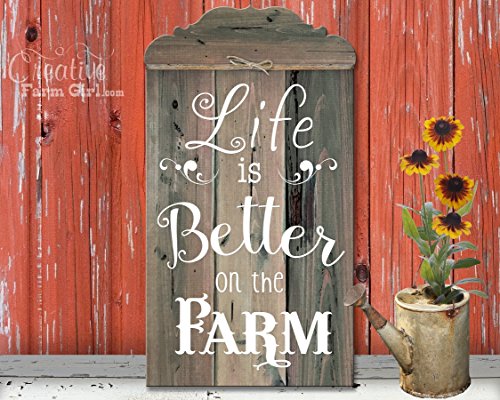 Amazon.com: Life is Better on the Farm sign. Cute Distressed farm sign ...