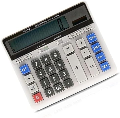 SANCY Desktop Electronic Calculator, Large LCD Display, 12-Digit, Solar ...
