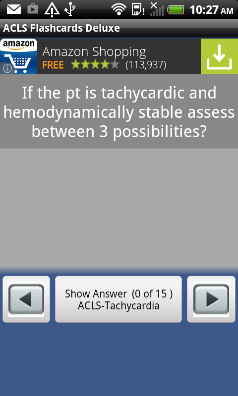 ACLS Flashcards Deluxe - App on Amazon Appstore