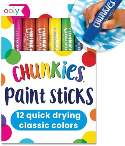 Amazon.com: Crayola Quick Dry Paint Sticks (12ct), Washable Paint Set ...