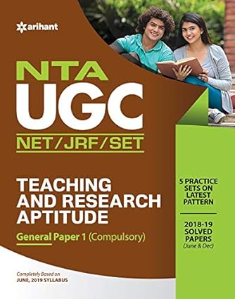 Buy NTA UGC NET/JRF/SET General Paper-1 Teaching & Research Aptitude 2020 Book Online at Low ...