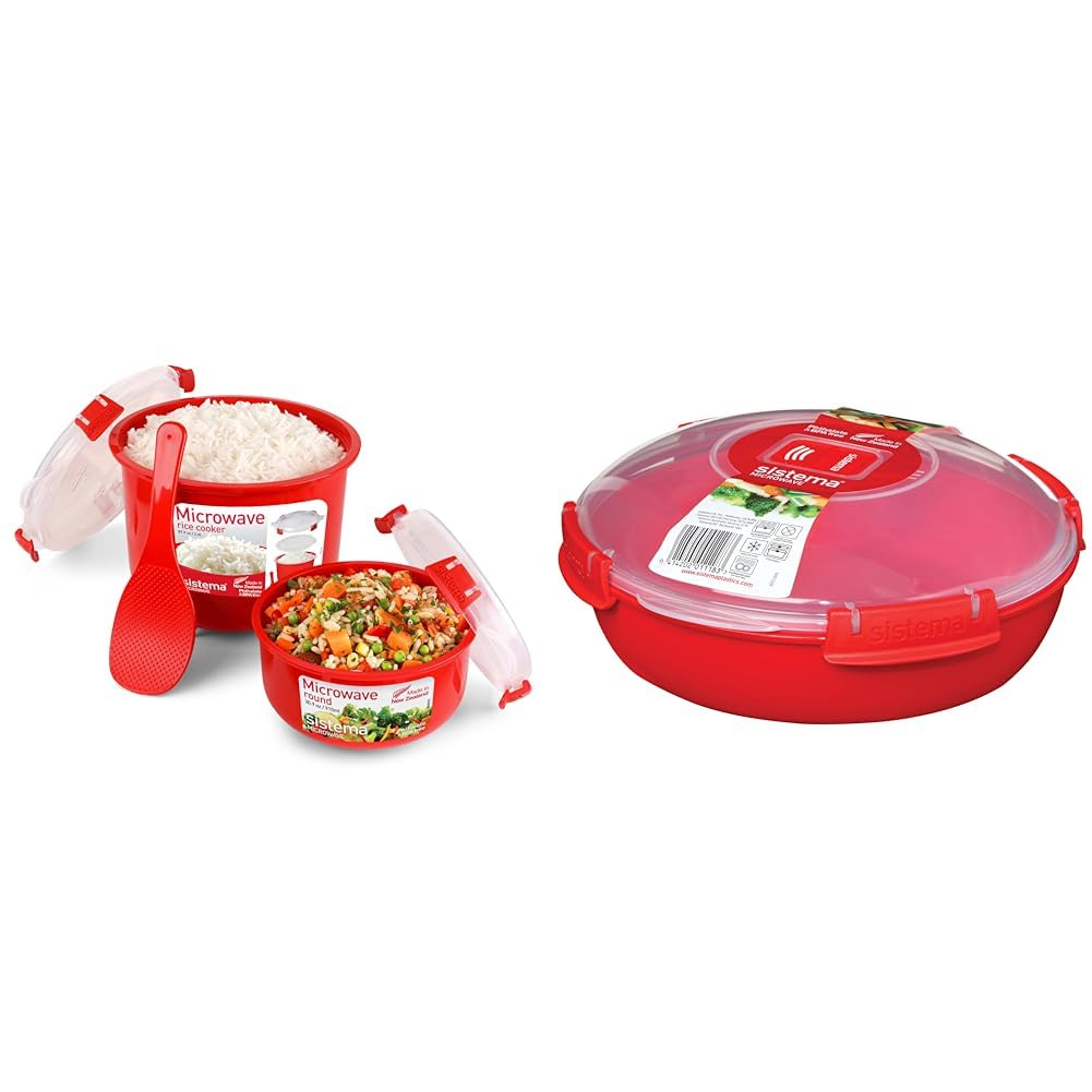 Sistema Microwave Rice Cooker (2.6L) & Round Microwave Food Container ...