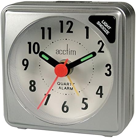 Acctim "Ingot Travel Alarm Clock, Silver, Mini : Amazon.co.uk: Home ...