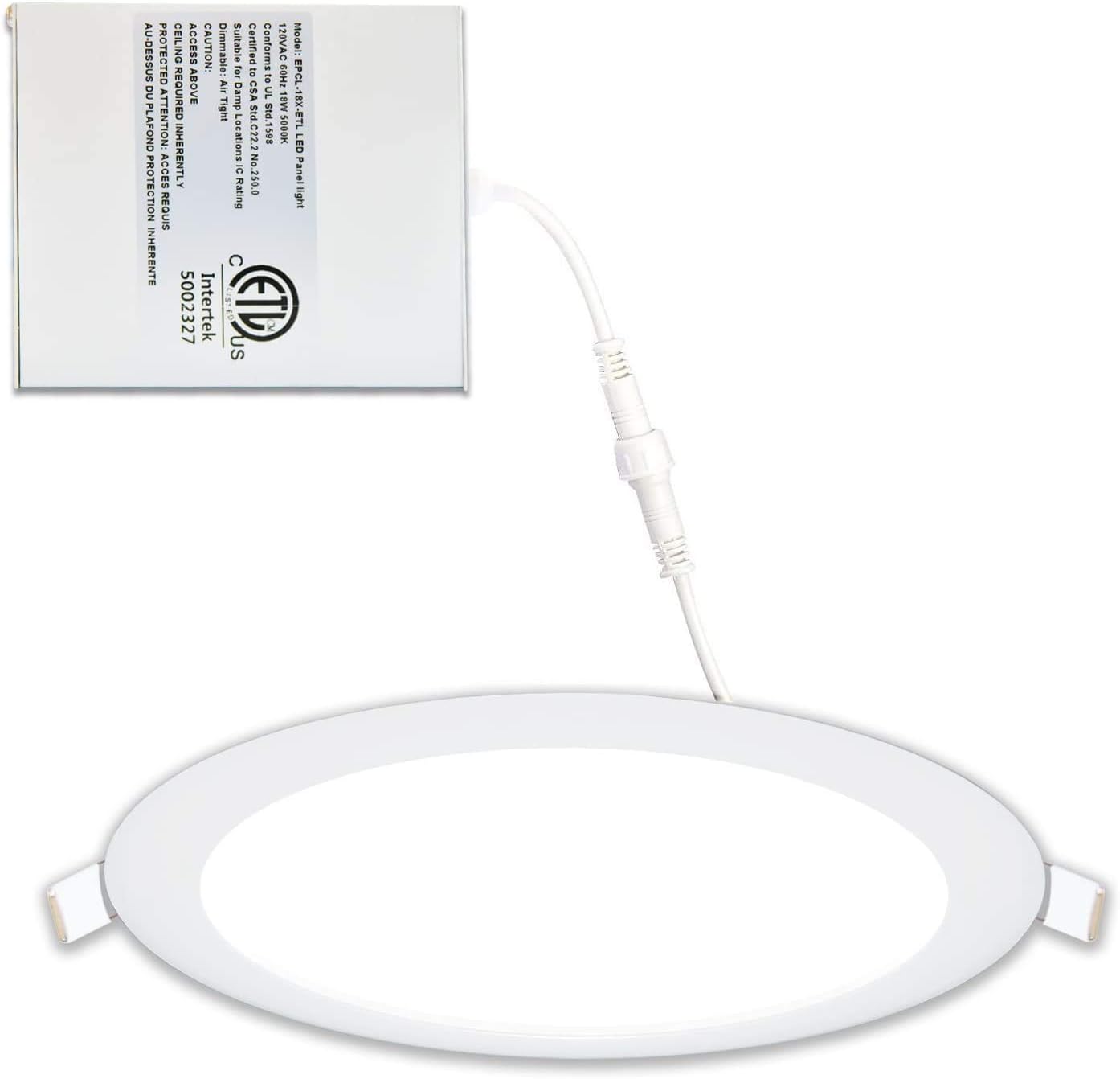 LED FANTASY 8-Inch 18W 120V Recessed Ultra Thin Ceiling LED Light ...