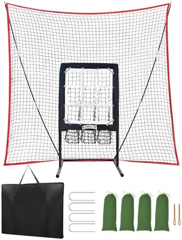 9 Hole Pitching Net, Heavy-Duty Baseball Net with Strike Zone for ...